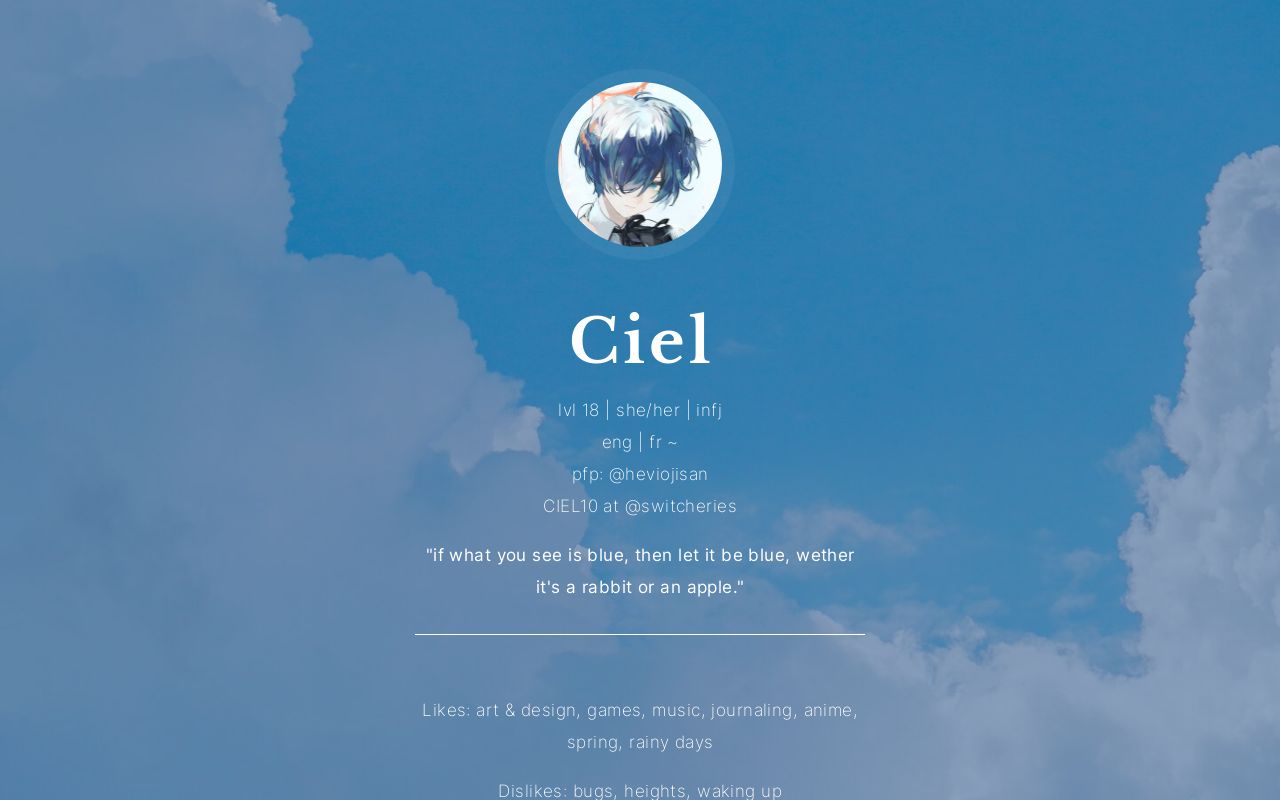Ciel's card